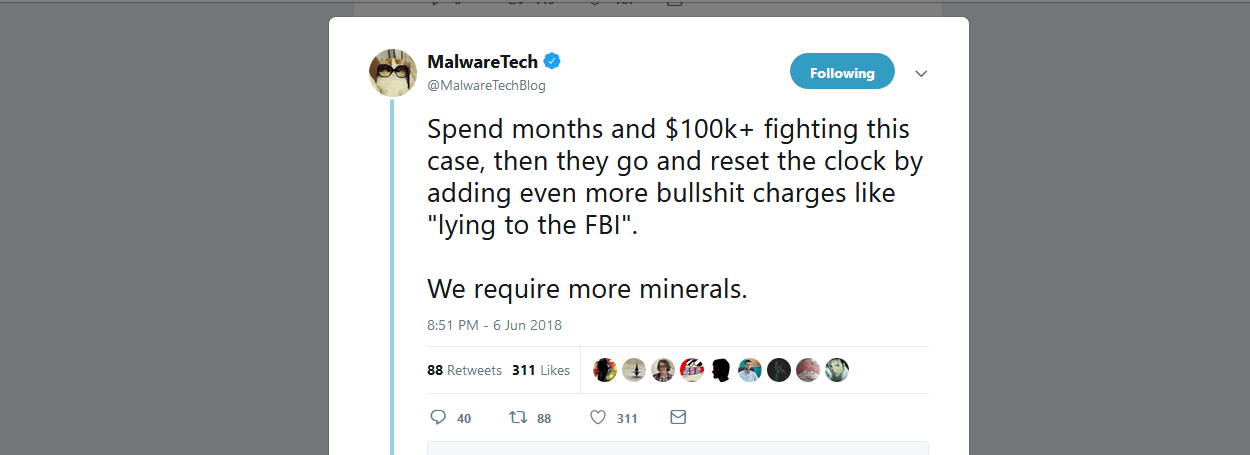 US Piles New Charges on Marcus Hutchins (aka MalwareTech)