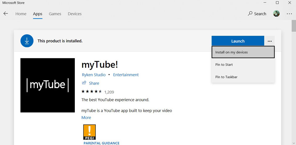 Microsoft Releases Remote "Push to Install" Feature in Windows 10 Store App
