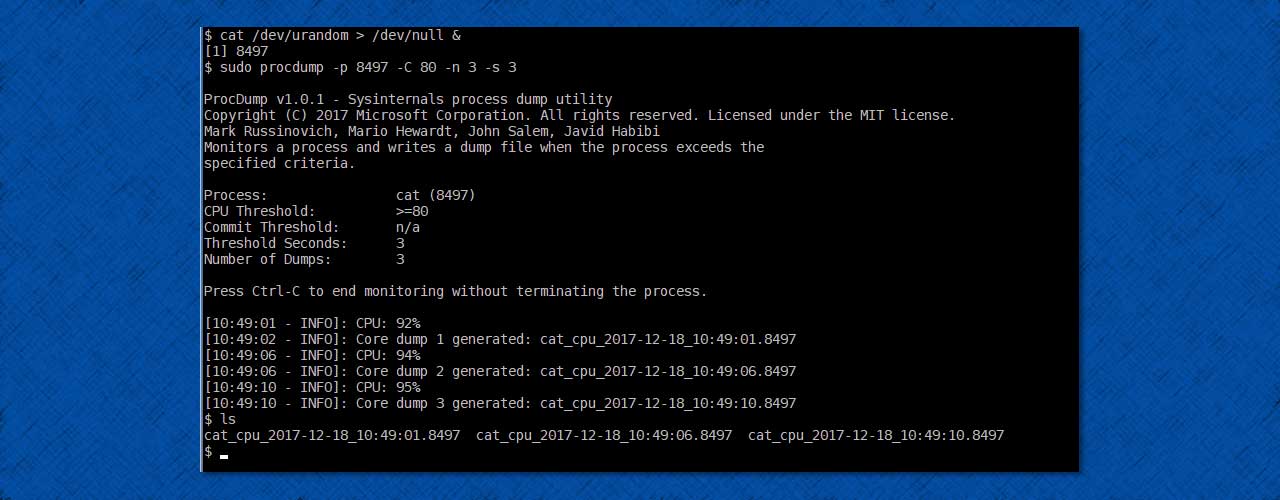 Microsoft Is Porting Sysinternals Tools To Linux Procdump Released