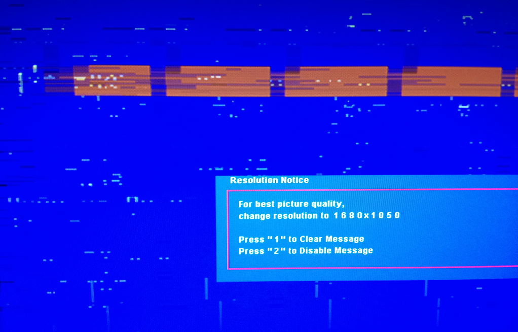 Monitor Shows Snow, Then Goes Black - Internal Hardware