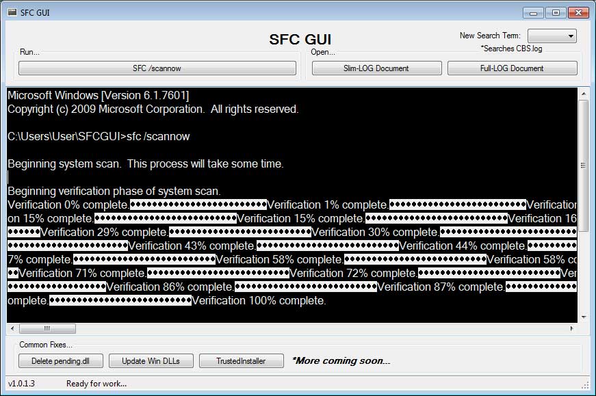 SCF /scannow - GUI - Beta - with common fixes - Introductions