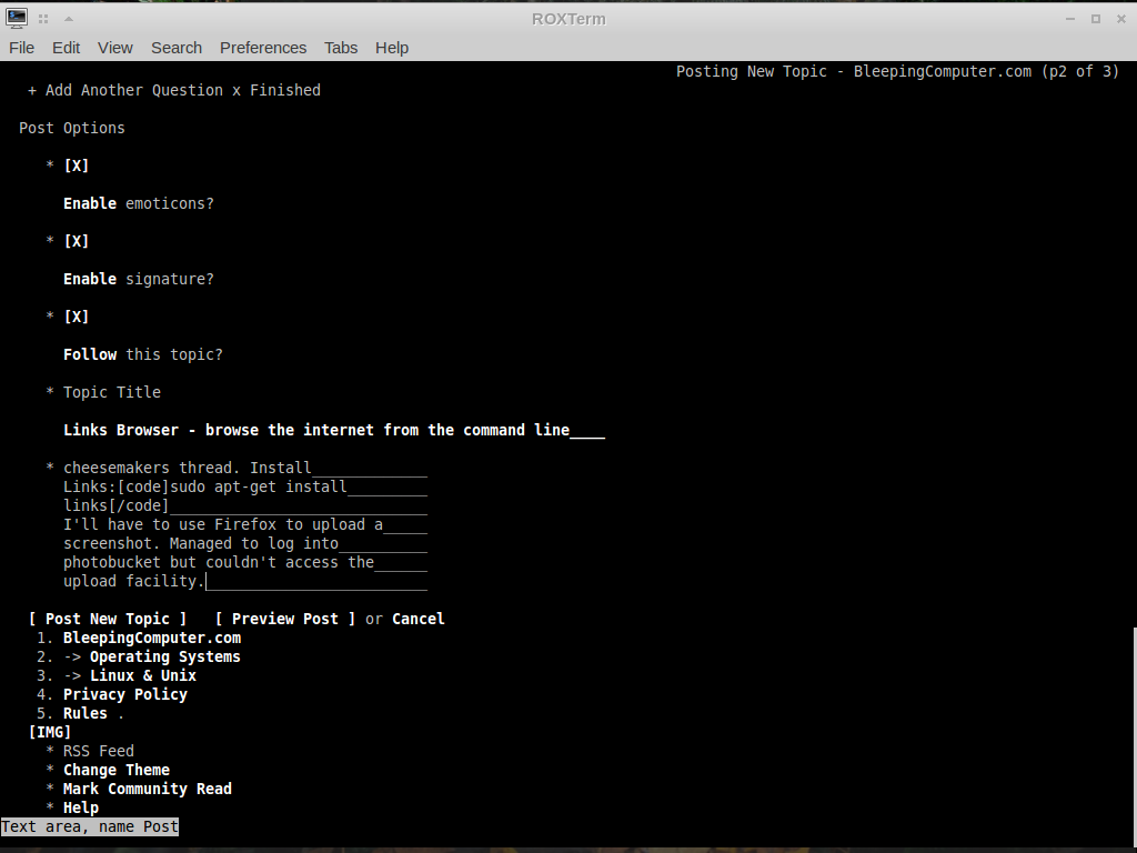 Links Browser Browse The Internet From The Command Line Linux And Unix 6741