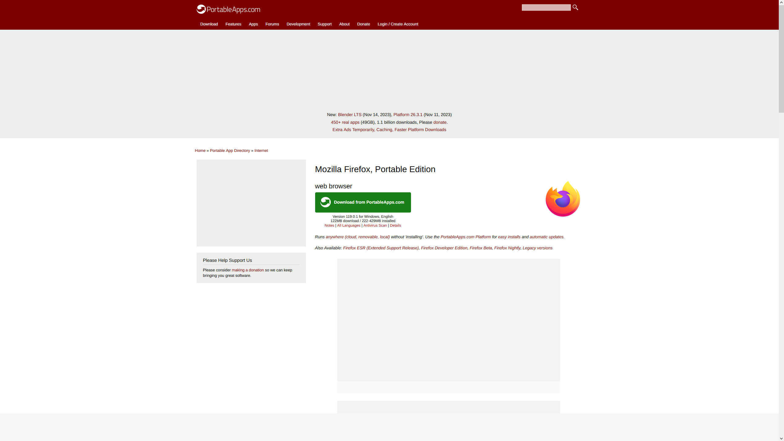 How do I fix an issue with blank ad boxes on some web pages in Mozilla Firefox? - Web Browsing ...