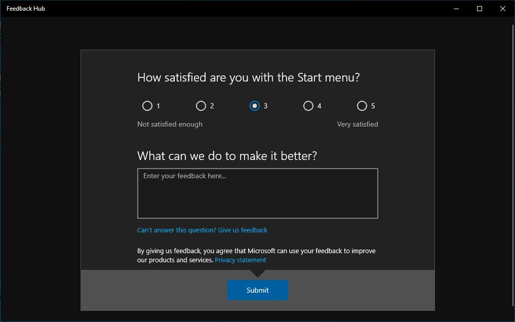 Microsoft Asking for Feedback on the Windows 10 Start Menu