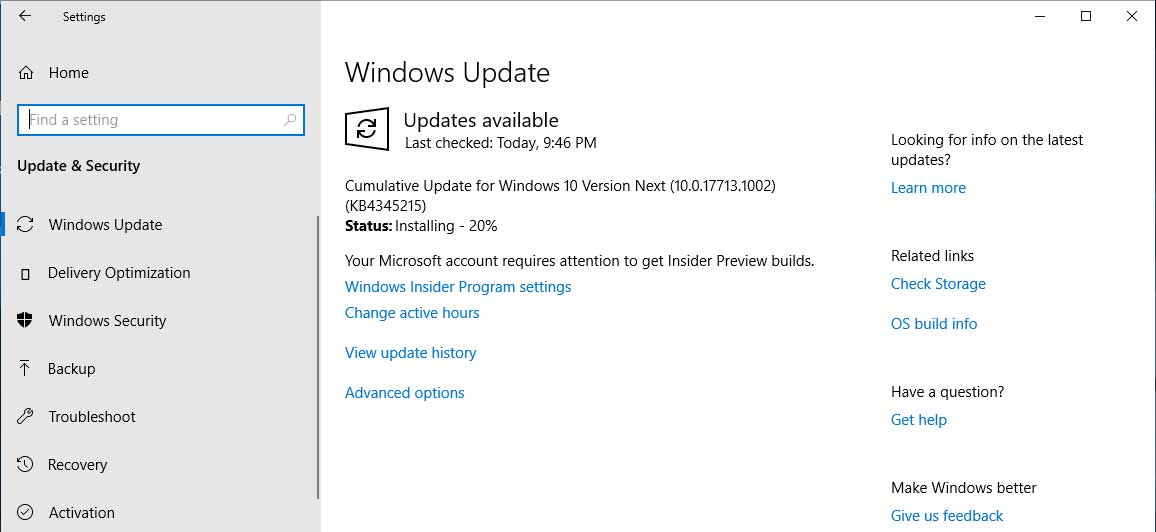 Microsoft Released Windows 10 Insider Update To Build 17713.1002 To ...