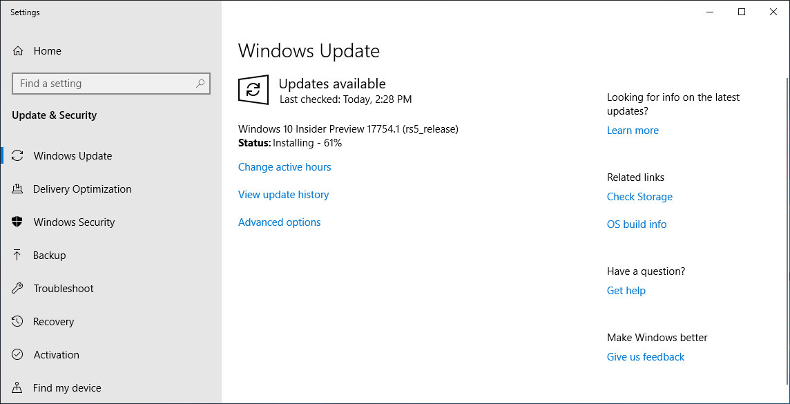New Windows 10 October 2018 Preview Build 17754 Released