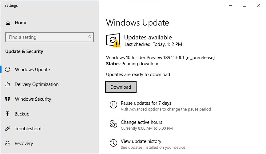 Microsoft Released Windows 10 20h1 Insider Preview Build