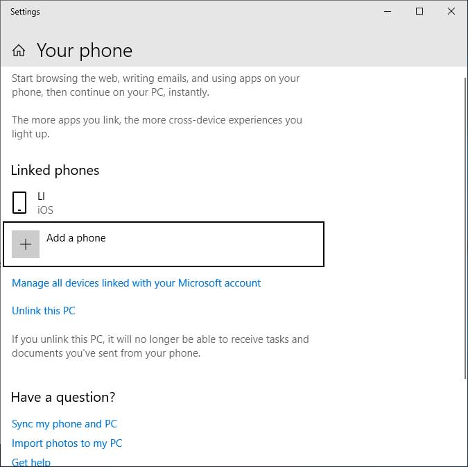 Microsoft Begins Testing of the Your Phone App in Windows 10