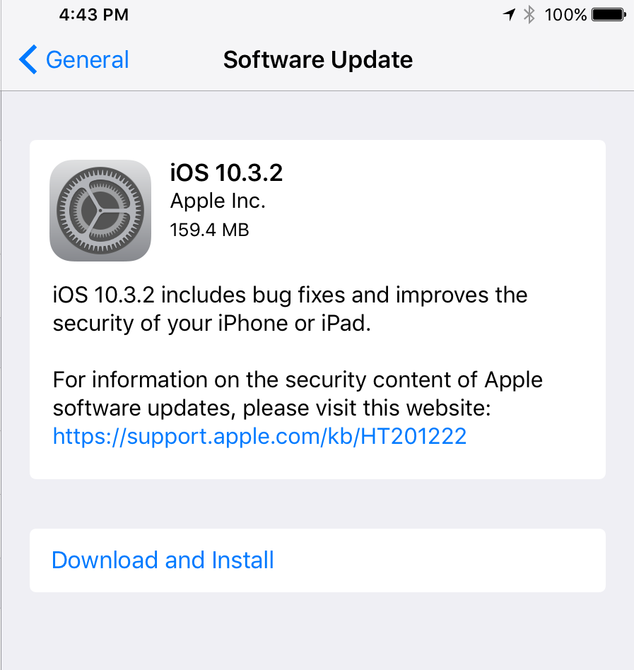 Apple iOS 10.3.2 and other Core OS Security Updates Released Apple iOS 10.3.2 and other Core OS Security Updates Released
