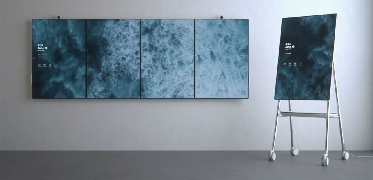 Microsoft's Surface Hub 2 Lets You Tile a Wall With Screens Microsoft's Surface Hub 2 Lets You Tile a Wall With Screens