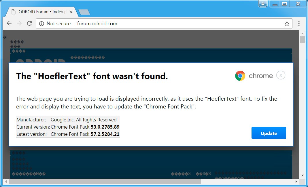 Fake Chrome Font Pack Update Alerts Infecting Visitors with Spora ...
