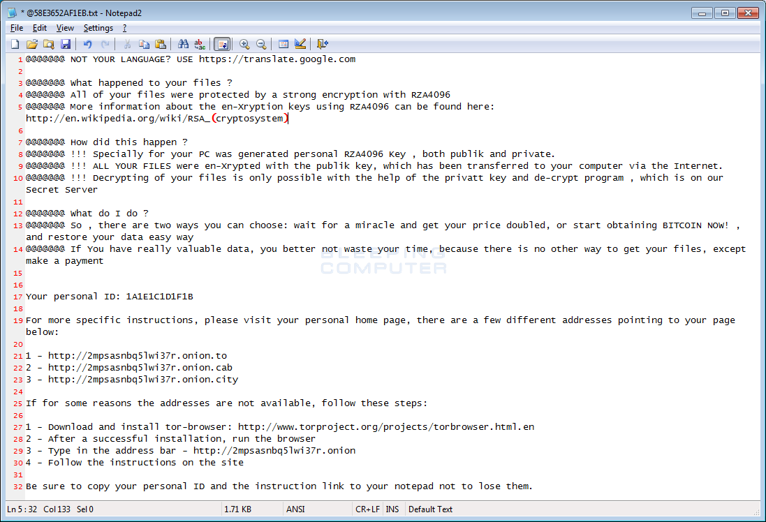 Side-by-side comparisons of the CrypMIC and CryptXXX Ransomware Infections