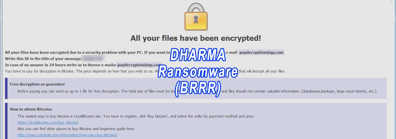 New Brrr Dharma Ransomware Variant Released