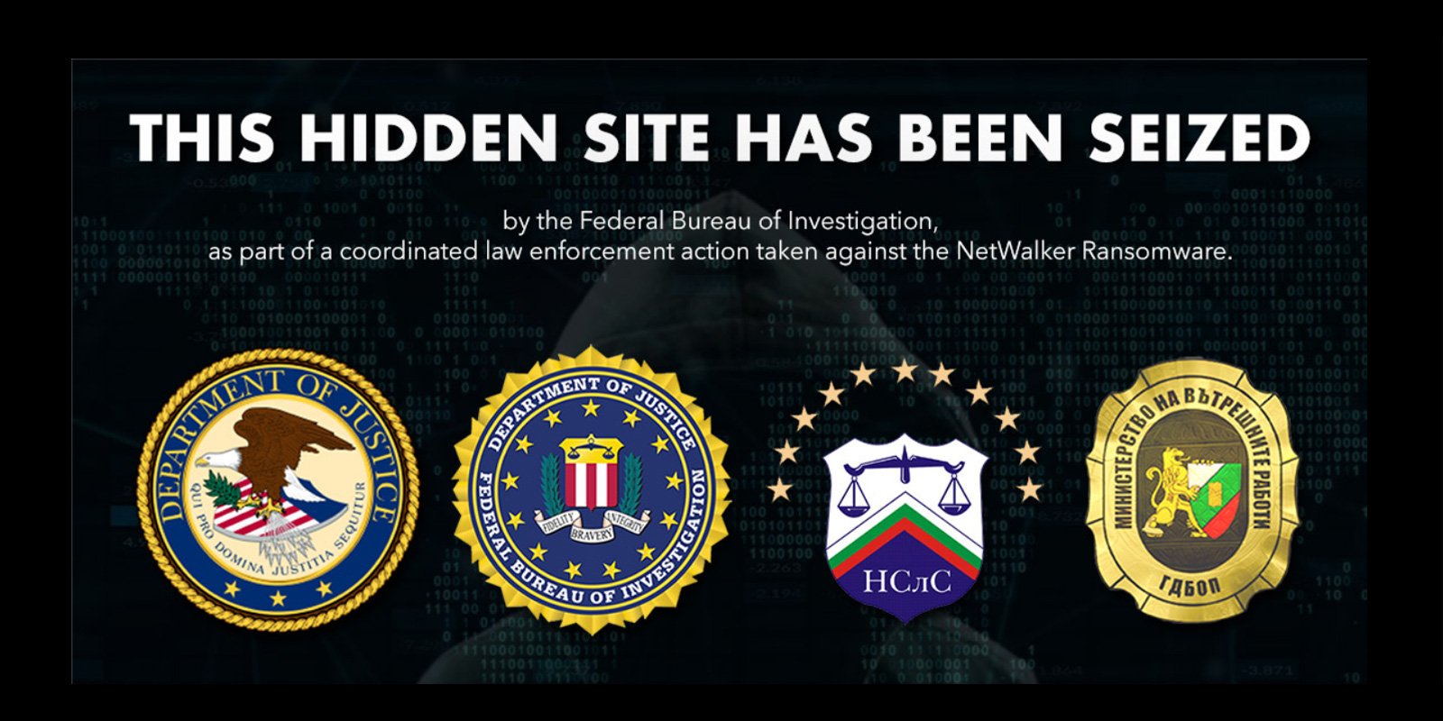 Netwalker ransomware dark web sites seized by law enforcement
