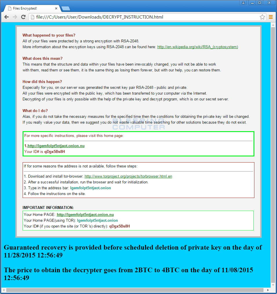 Shoddy Programming causes new Ransomware to destroy your Data