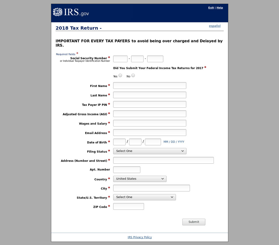 Realistic Phishing Attacks Take Advantage of U.S. Tax Season