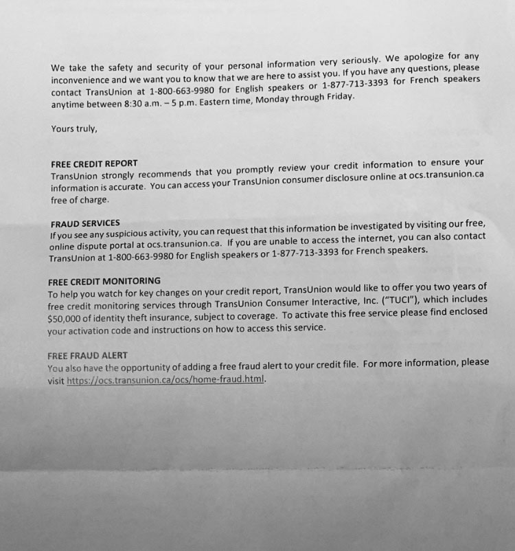 Credit Info Exposed in TransUnion Data Security Incident