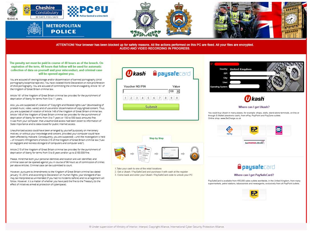 Distributor of the Reveton Police Ransomware Jailed by UK's NCA