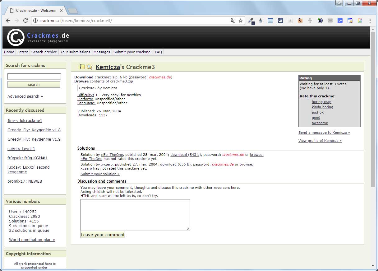 Crack me v1-0 - acetopark
