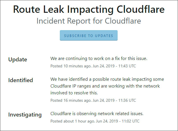 Bgp Route Leak Causes Cloudflare And Amazon Aws Problems