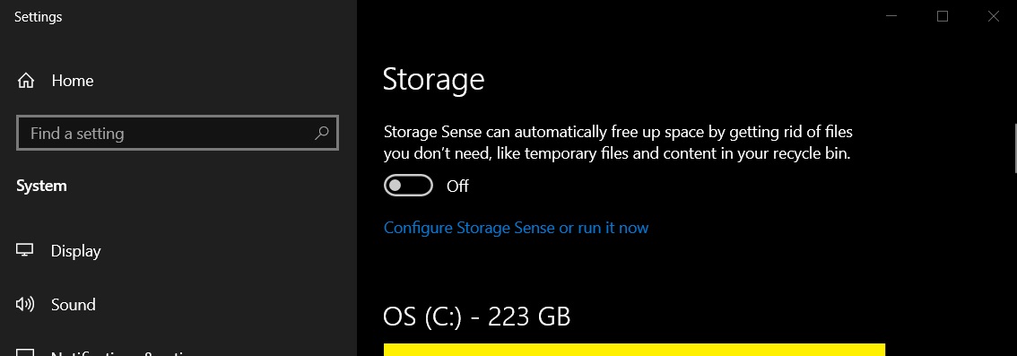 How to use Windows 10’s Storage Sense to free up Disk Space