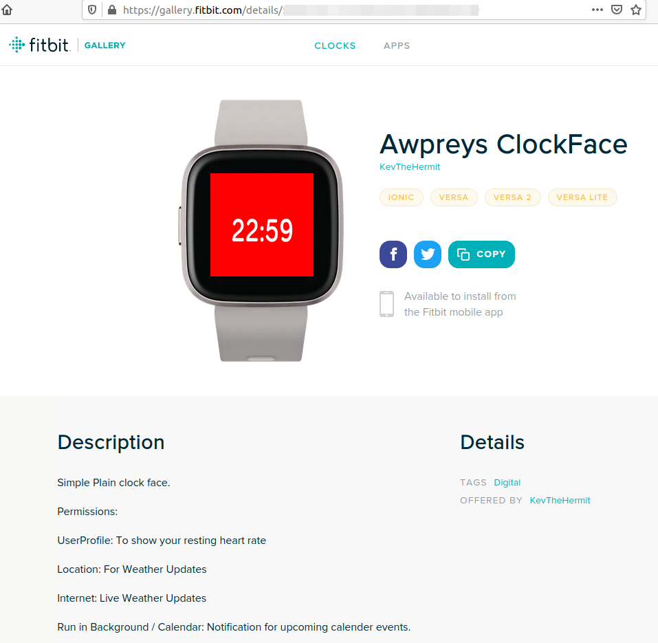 Fitbit gallery can be used to distribute malicious apps