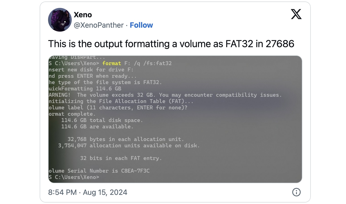Microsoft Removes FAT32 Partition Size Limit In Windows 11 Cybernoz Microsoft Removes FAT32 Partition Size Limit In Windows 11 Cybernoz
