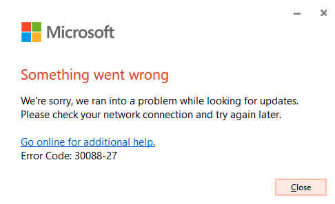 Microsoft 365, Office users hit by wave of ‘30088-27’ update errors