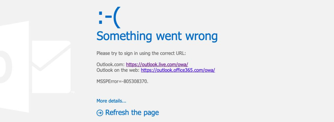 Outlook Is Down, Users Are Experiencing Sign-in Failures