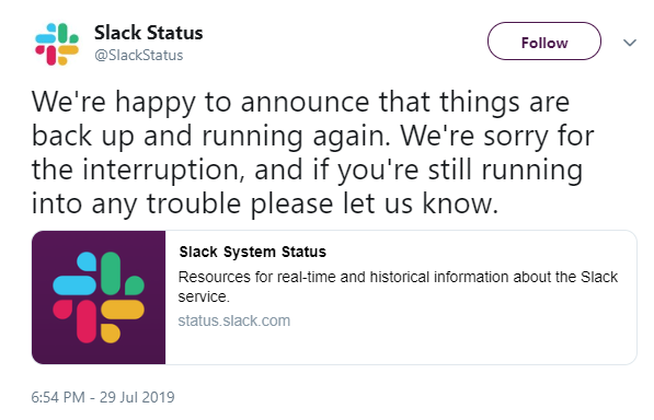 Slack Experiencing Large-Scale Outage Caused by Messaging Issue