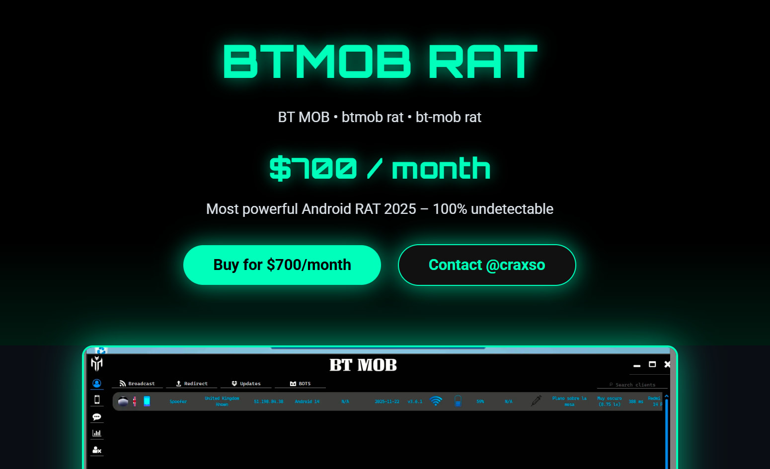 BTMOB Android malware service generates custom phishing payloads