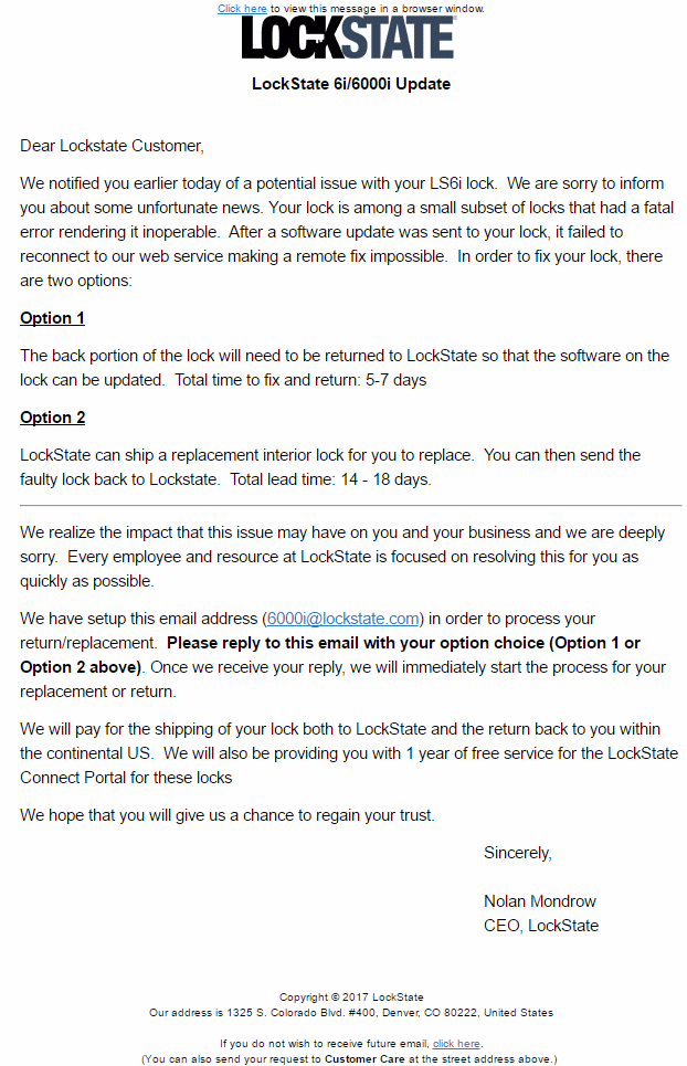 Botched Firmware Update Bricks Hundreds of Smart Door Locks