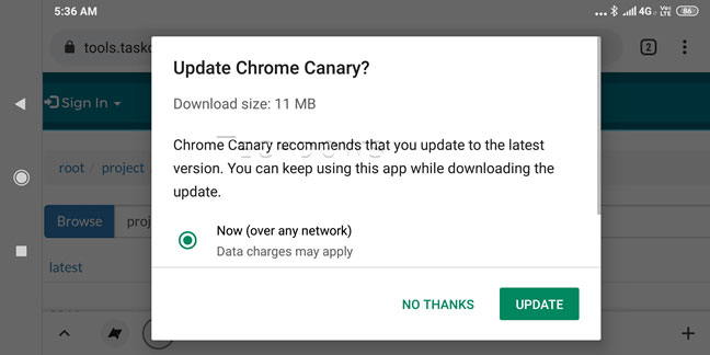 Chrome for Android to Allow In-App Browser Updates