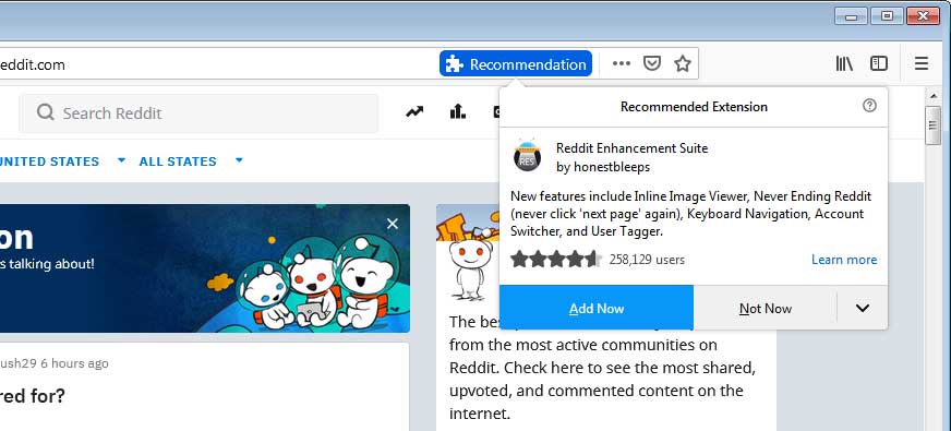 Mozilla Firefox Adding Setting to Disable Recommended Extensions ... Mozilla Firefox Adding Setting to Disable Recommended Extensions ...