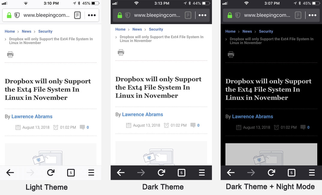 Firefox for iOS Update Brings a Dark Theme and Searchable Tabs