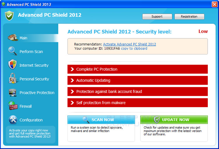 Uninstall Web Shield