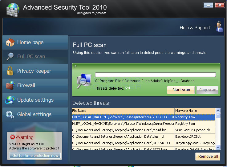 Remove Advanced Security Tool 2010 (Uninstall Guide)