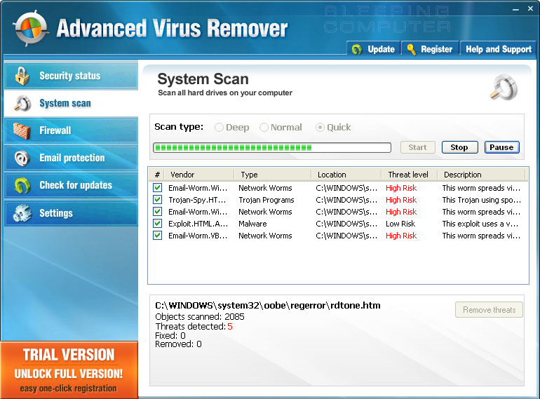 Remove Advanced Virus Remover (Removal Instructions)