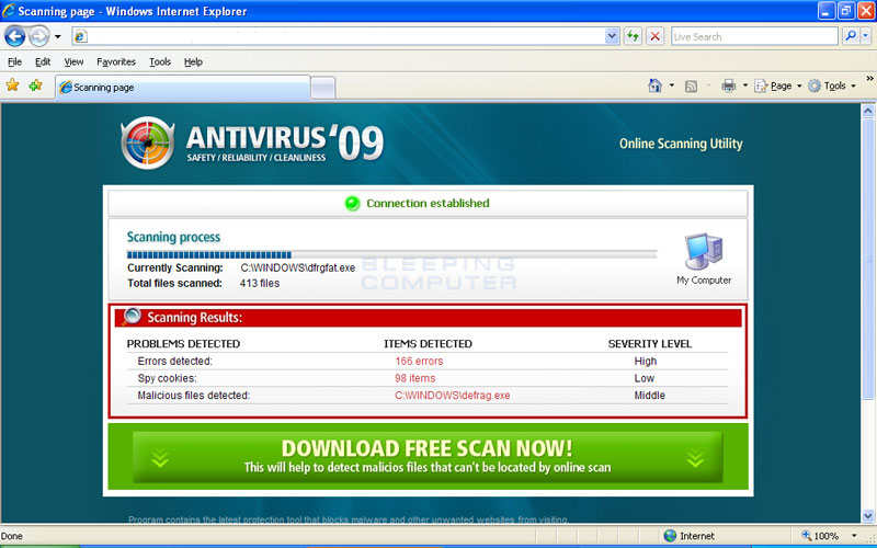 How to uninstall and remove Antivirus'09