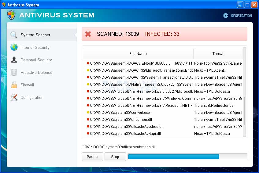 Antivirus System Removal Guide