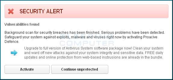 Antivirus System Removal Guide