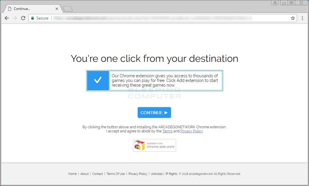 Remove the ArcadeGoNetwork Chrome Adware Extension