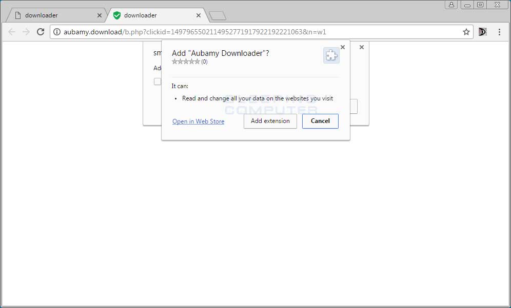 Remove the Aubamy Downloader Chrome Extension