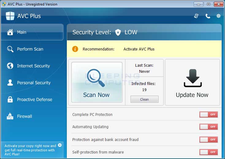 AVC Plus Removal Guide