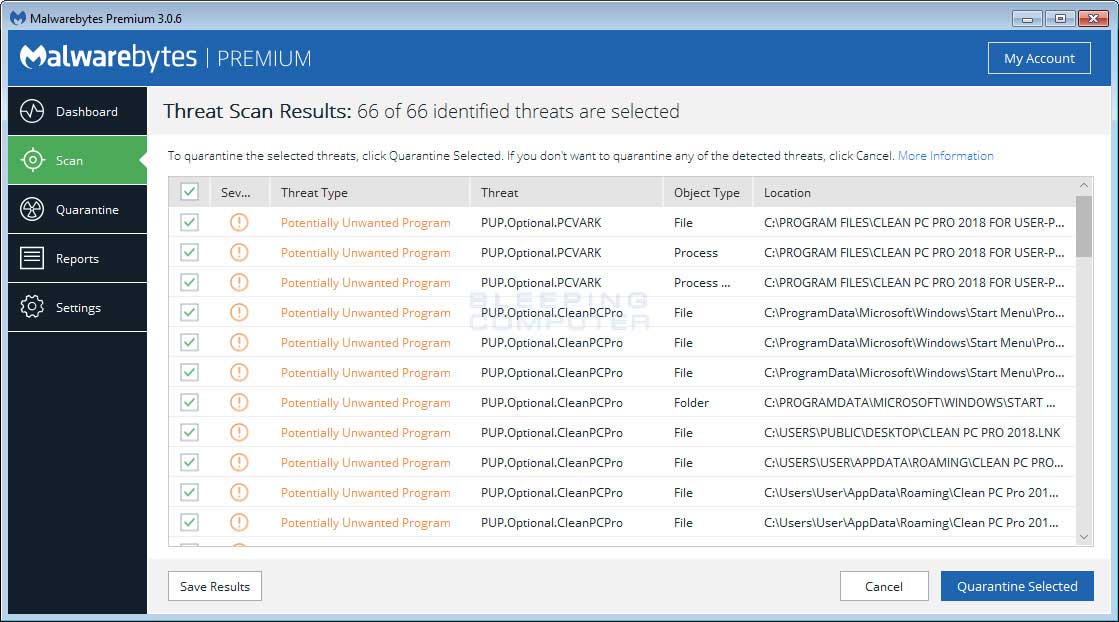 Remove the Clean PC Pro 2018 PUP