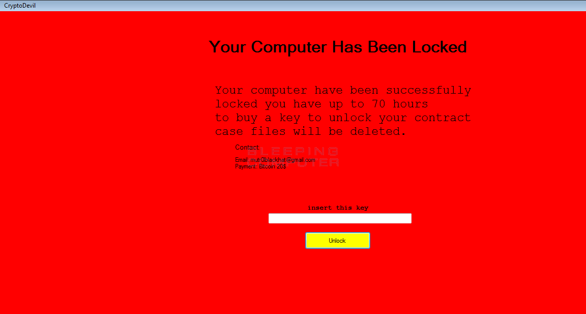Remove the CryptoDevil Screen Locker