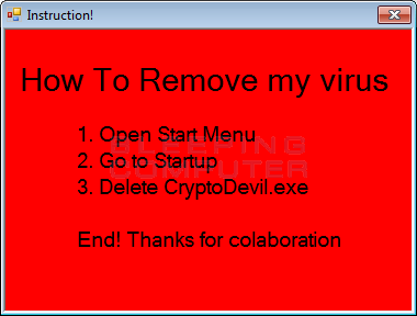 Remove the CryptoDevil Screen Locker