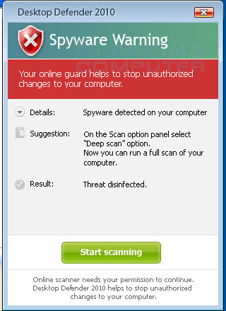 Remove Desktop Defender 2010 (Uninstall Guide)