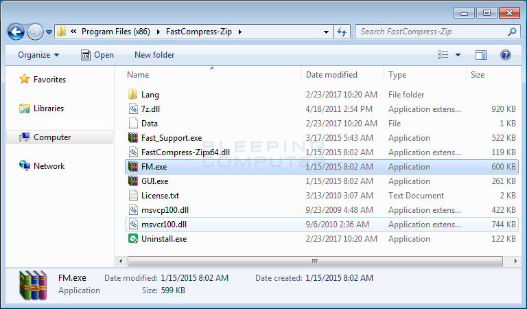 Remove FastCompress-Zip and Fast_Support.exe Ads